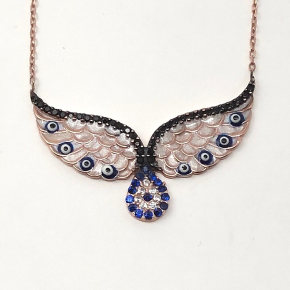sky jewelers | Jewelry | 925 Silver Greek Evil Eye Women Necklace ...